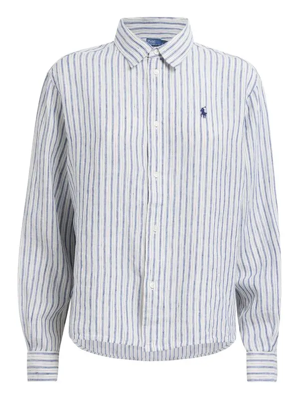 Polo Ralph Lauren Linen Striped Shirt - Blue