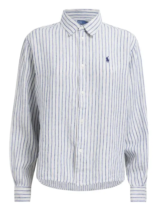 Polo Ralph Lauren Linen Striped Shirt - Blue