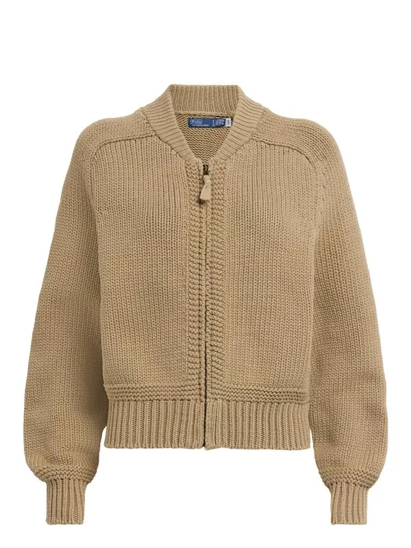 Polo Ralph Lauren Zip-up Cardigan - Beige