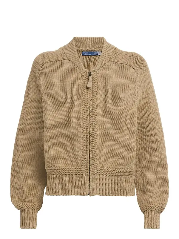 Polo Ralph Lauren Zip-up Cardigan - Beige