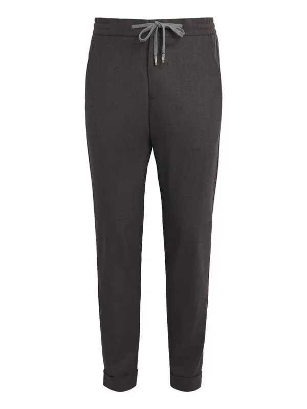 Marco Pescarolo Cashmere Blend Drawstring Trousers - Brown
