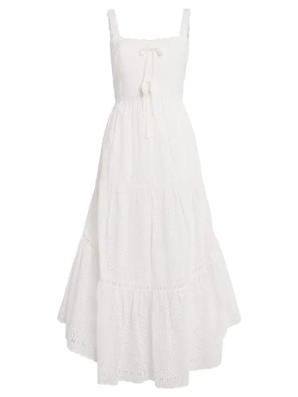 Ulla Johnson Constance Broderie Anglaise Maxi Dress - White