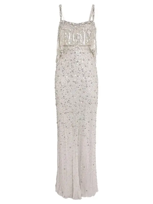 Jenny Packham Embellished Iris Gown - Ivory