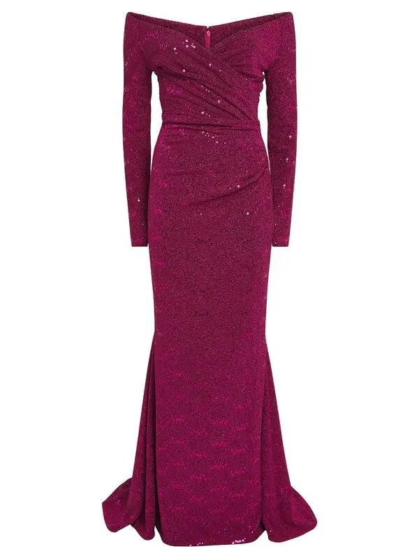 Talbot Runhof Embellished Stardust Gown - Pink