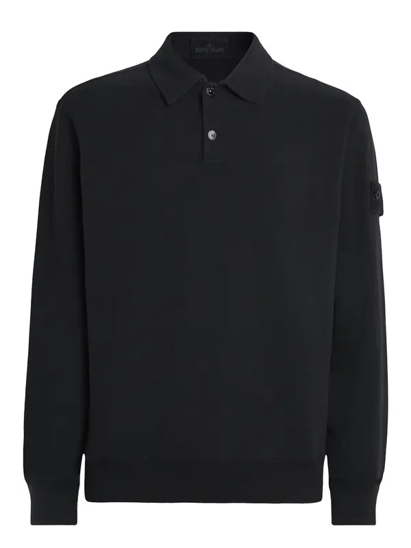 Stone Island Organic Cotton Polo Shirt - Black