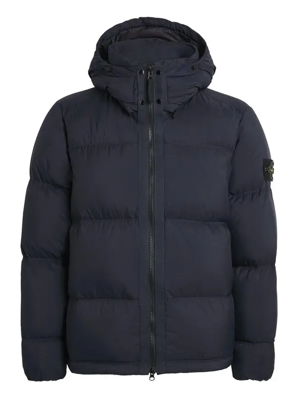 Stone Island Ripstop Down-padded Coat - Navy