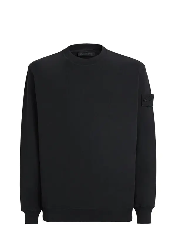 Stone Island Cotton-blend Crewneck Sweatshirt - Black