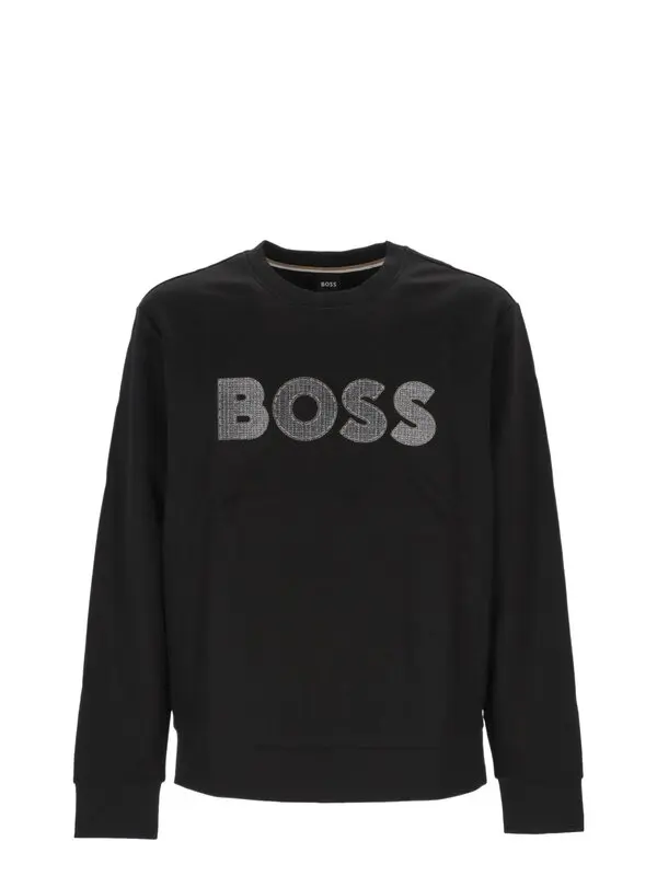 Hugo Boss Long Sleeve Sweatshirt With Logo - Black