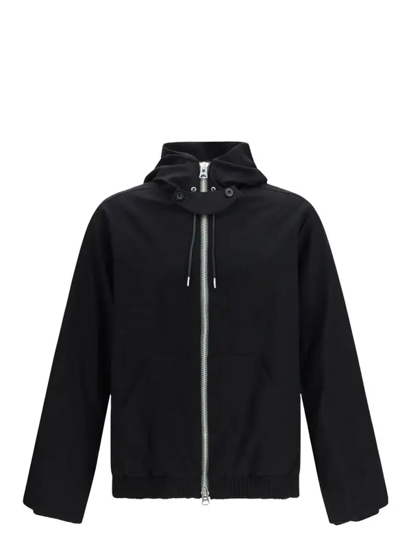 Sacai Zip-up Hooded Jacket - Black
