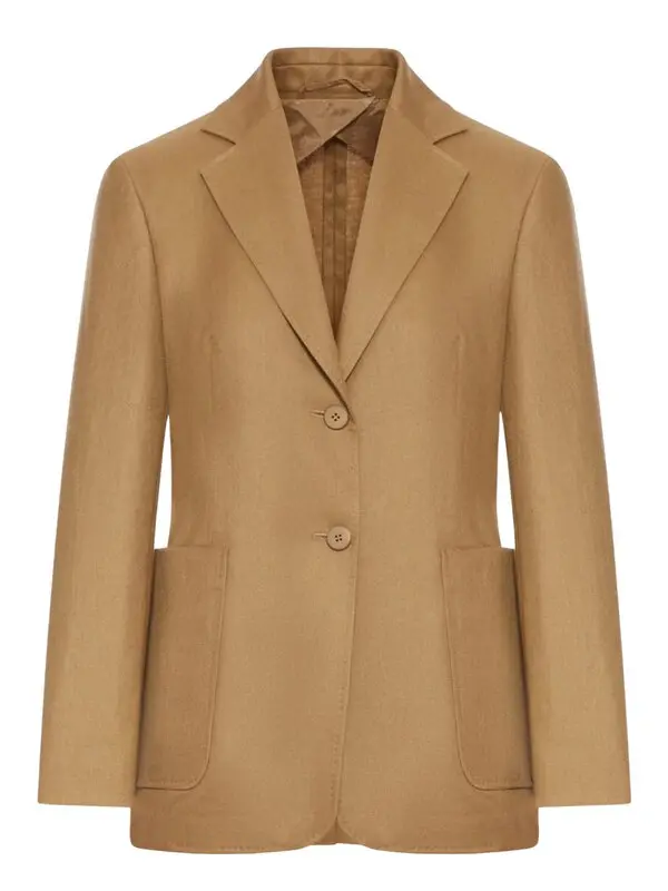Max Mara Long Sleeved Suit Jacket - Light Brown