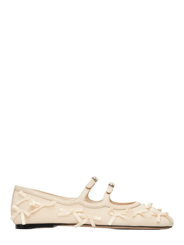 Marc Jacobs The Bow Mesh Kiki Ballet Flats - Beige