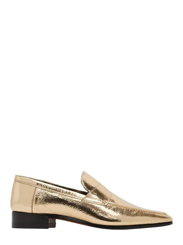 Paris Texas Leather Loafers - Gold