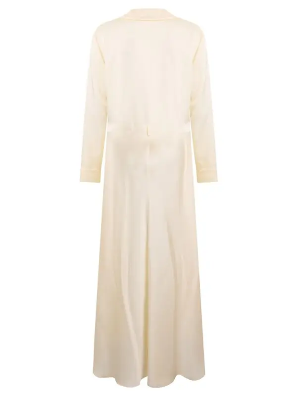 Philosophy Di Lorenzo Serafini Notched-lapels Satin-finish Dress - Ivory
