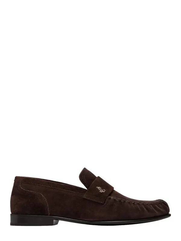 JIMMY CHOO Ellis Loafers - Chocolate-colored