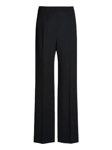 Max Mara Wide Leg Pleated Trousers - Black