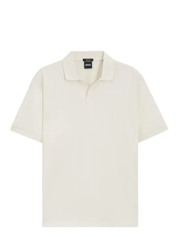 Hugo Boss C Ponti Johnny-collar Polo Shirt - White