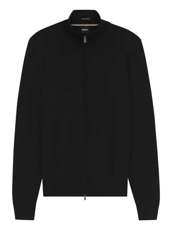 Hugo Boss Zip-up Cardigan - Black