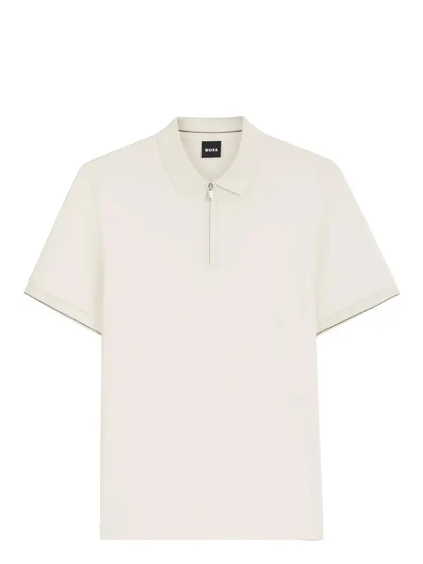 Hugo Boss C-pei 90 Half-zip Polo Shirt - Natural
