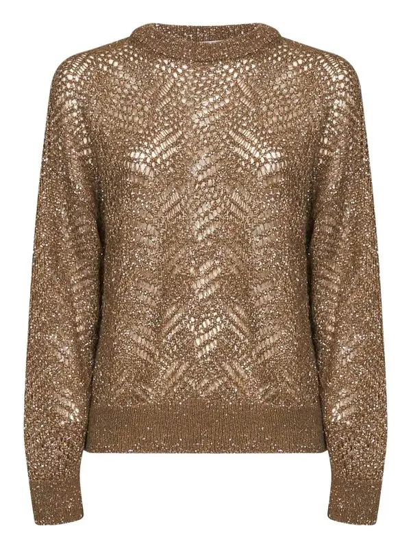 Brunello Cucinelli Long-sleeve Knit Top - Brown