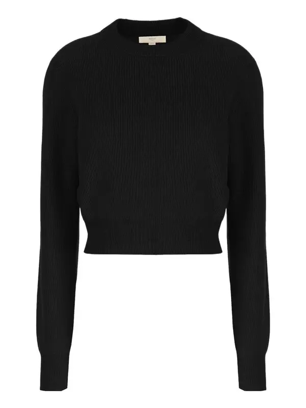 Malo Crew Neck Long Sleeve Sweater - Black