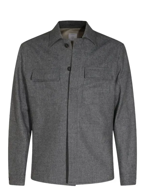 Eleventy Flap-pocket Shirt Jacket - Grey