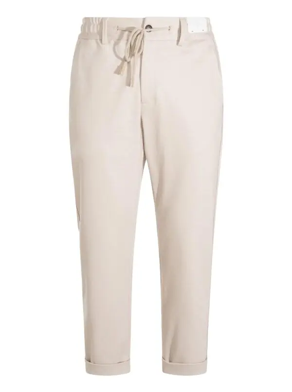 Eleventy Casual Trousers With Drawstring And Belt Loops - Nude