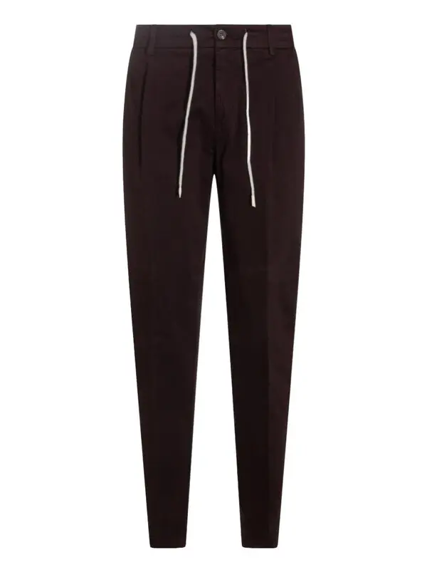 Eleventy Drawstring Belt Casual Pants - Black