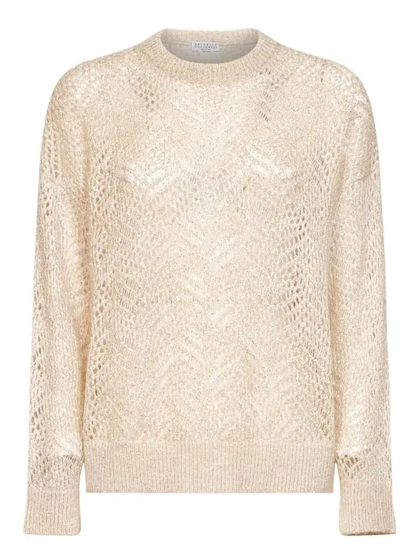Brunello Cucinelli Long-sleeve Knit Top - Ivory