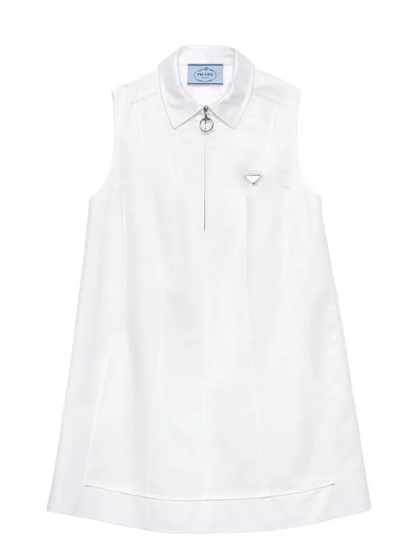 Prada Chino Zipper Mini Dress - White