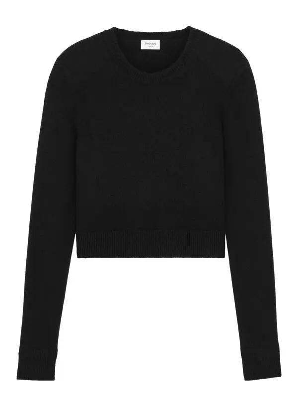 Saint Laurent Long-sleeved Sweater - Black