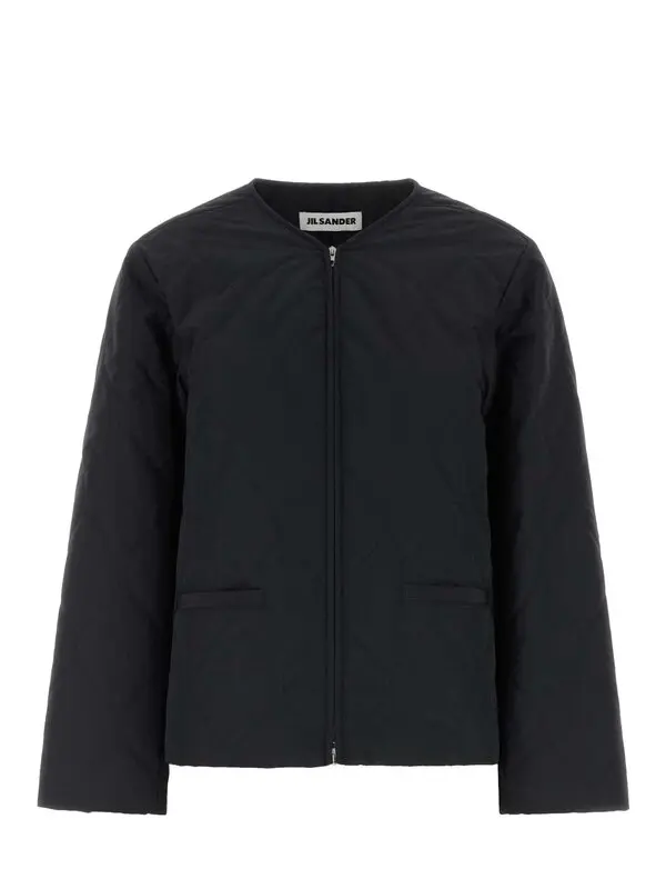 JIL SANDER Quilted Polyester Jacket - Black