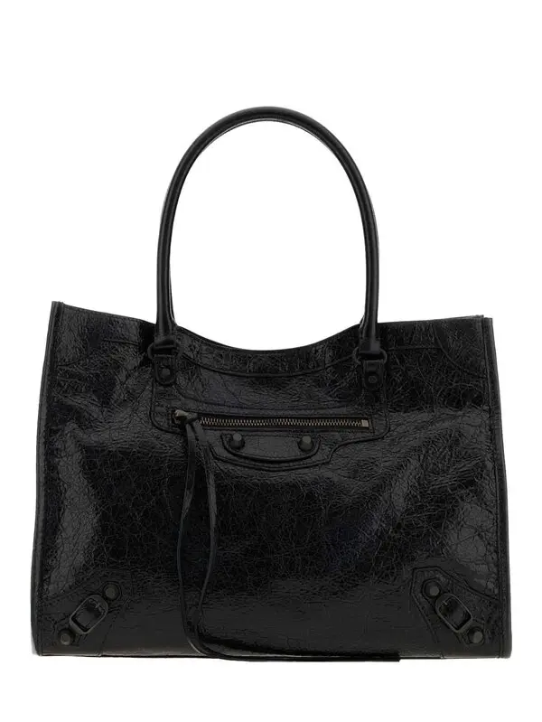 Balenciaga Leather Small Le City Handbag - Black