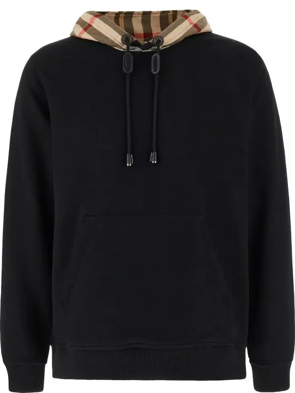Burberry Hooded Sweatshirt With Monogrammed Detail - Multicolor