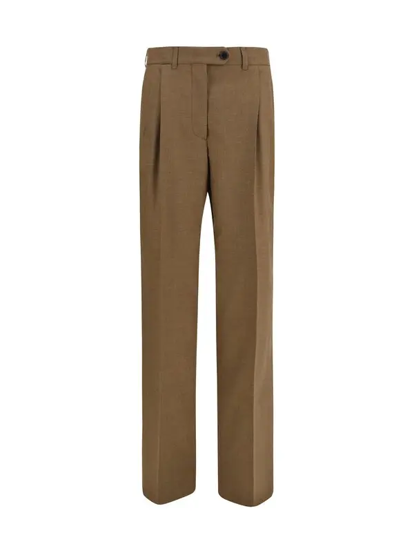 Prada Tailored Wool Pants - Brown