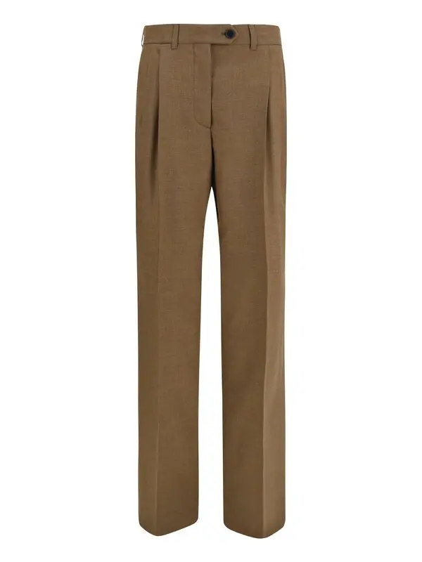 Prada Tailored Wool Pants - Brown