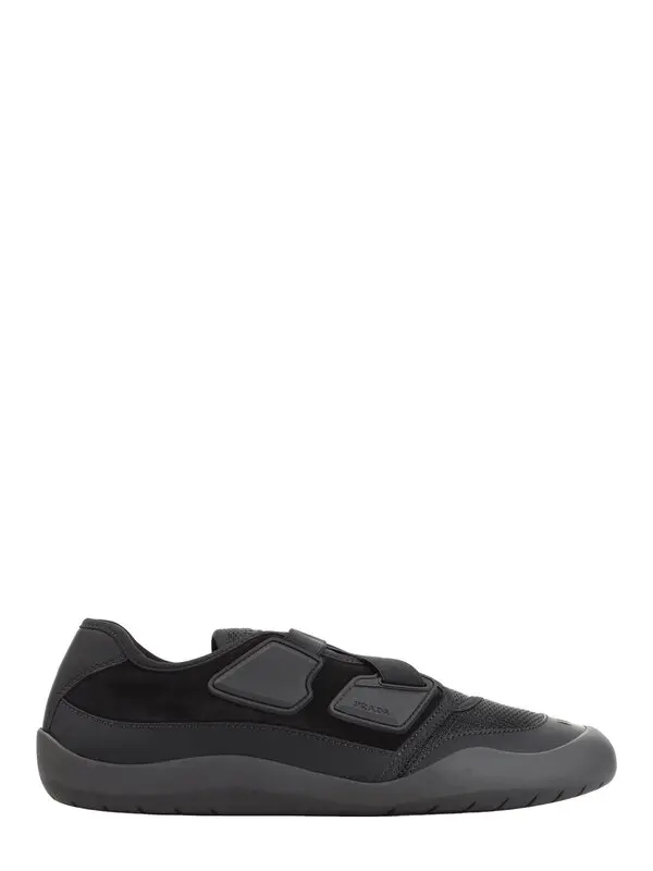 Prada Speedrock Sneakers With Crossover Straps - Black