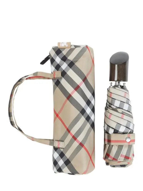 Burberry Check Compact Umbrella - Multicolor