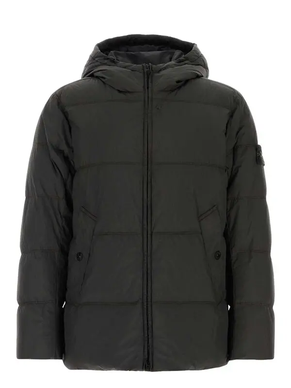 Stone Island Graphite Nylon Down Jacket - Gray