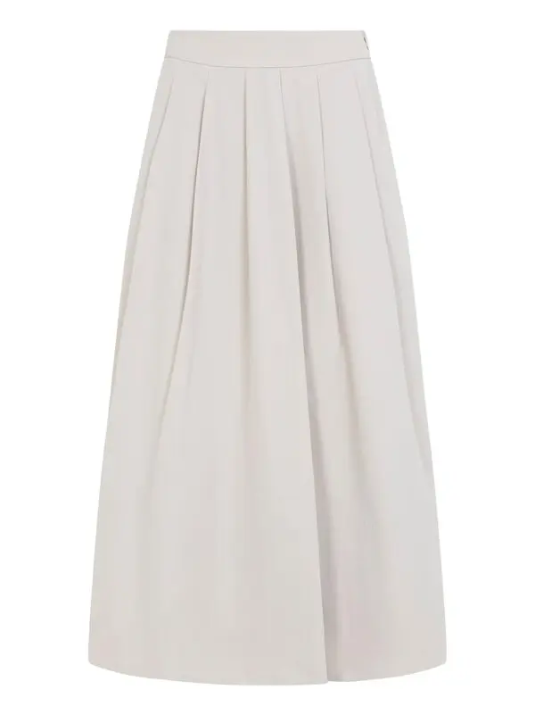 Peserico Midi Taffeta Pleated Skirt - Multicolor