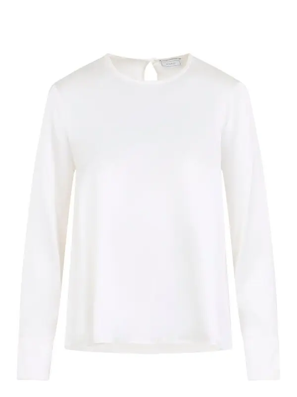 Peserico Silk Blouse With Oversized Cuffs - Multicolor