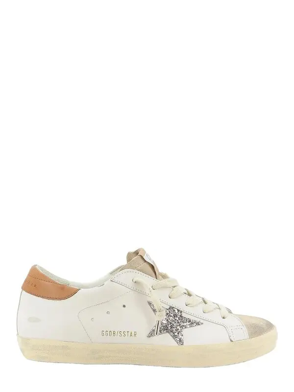 GOLDEN GOOSE Super-star Leather Sneakers With Iconic Side Logo - Multicolor