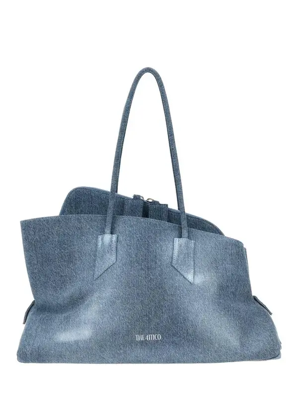 Attico La Passeggiata Denim Shoulder Bag - Blue