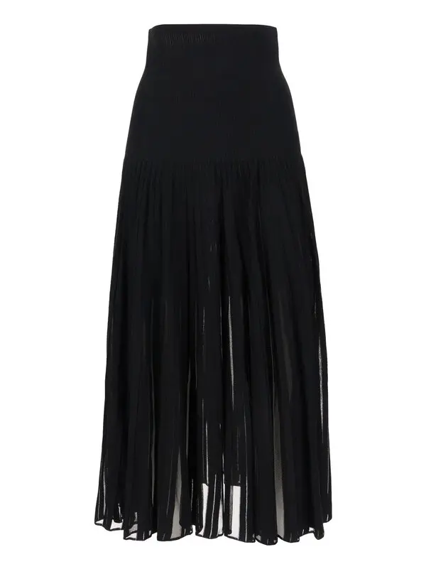 Alaïa Pleated Knit Skirt - Multicolor