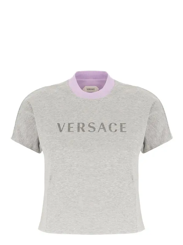Versace Ribbed Collar T-shirt - Multicolor