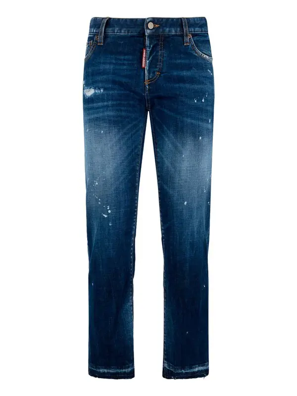 Dsquared2 Medium Wash Distressed Jeans - Blue