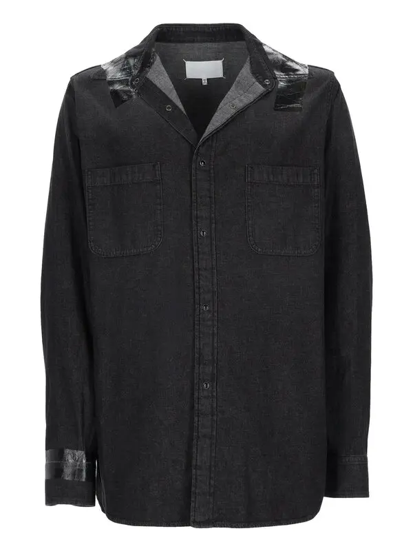 MAISON MARGIELA Taped Denim Shirt - Black