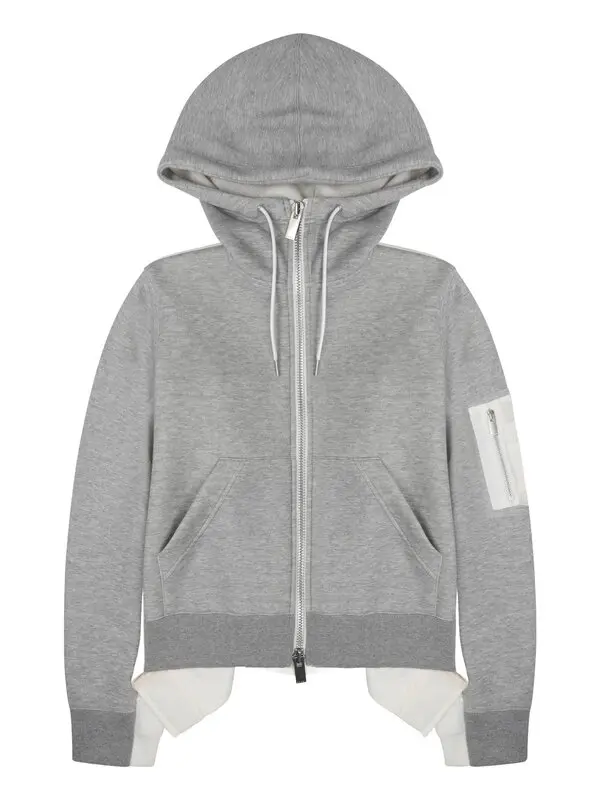 Sacai Felpa In Cotone - Grey