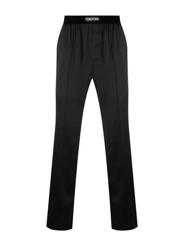 TOM FORD Pantalone Pigiama In Seta - Black