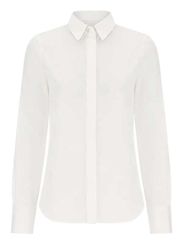 Brunello Cucinelli Camicia In Cotone - White