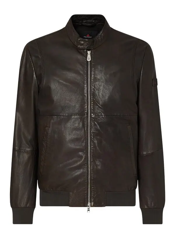Peuterey Leather Bomber Jacket - Torba